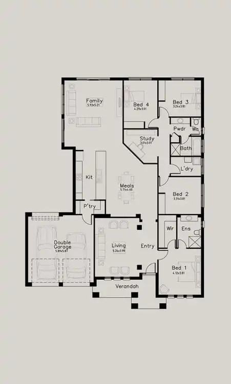 Denah Rumah 9x12 Untuk 3 Kamar Tidur Hingga 4 Kamar Tidur Terbaru
