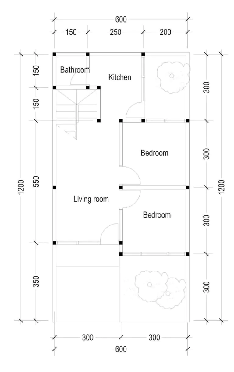 Denah Rumah 7x12 | 2 Kamar, 3 Kamar 4 Kamar Terbaru 2023