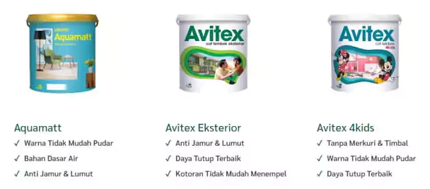 7 Warna Cat Tembok Avitex Terbaru & Kelebihan 2023